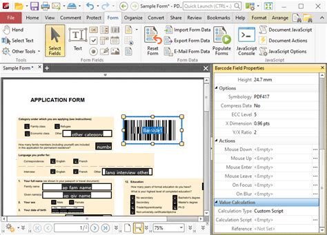Pdf Xchange Co Ltd Knowledge Base How Do I Populate Barcodes With