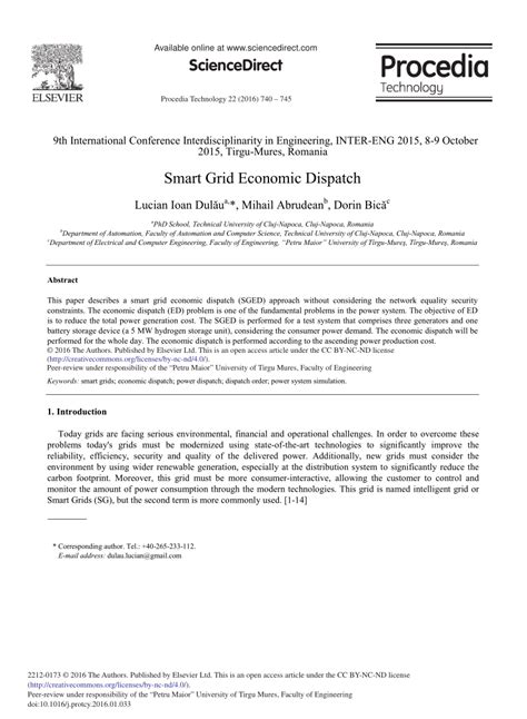 pdf smart grid economic dispatch