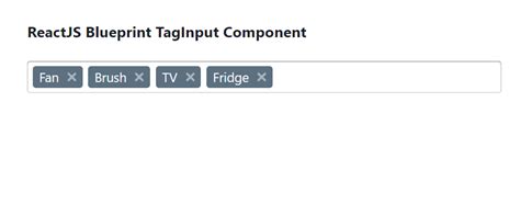 reactjs blueprint taginput component geeksforgeeks