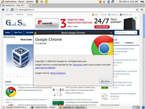 How To Install Google Chrome 17 On Fedora 16 CentOS 6 RHEL 6 ITzGeek
