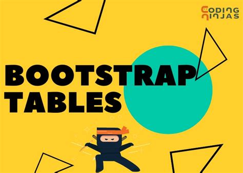 bootstrap tables coding ninjas
