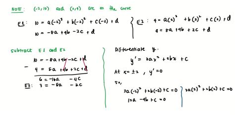solved find a cubic function y ax 3 bx 2 cx d whose graph has horizontal tangents at