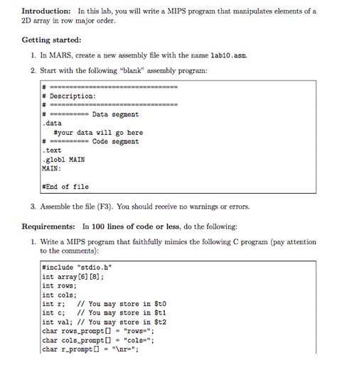 introduction in this lab you will write a mips