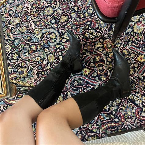 Beautiful Spanish Leather High Heel Black Boots Depop