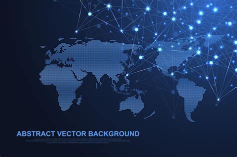 Premium Vector Abstract Plexus Background With Connected Lines And Dots