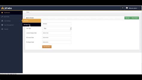 JiCABS Admin Panel YouTube