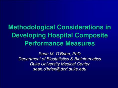 ppt methodological considerations in developing hospital composite performance measures