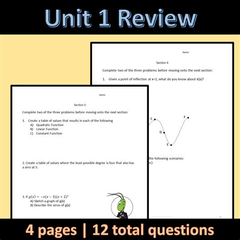 AP Precalculus Unit 1 Review Activity Polynomial And Rational