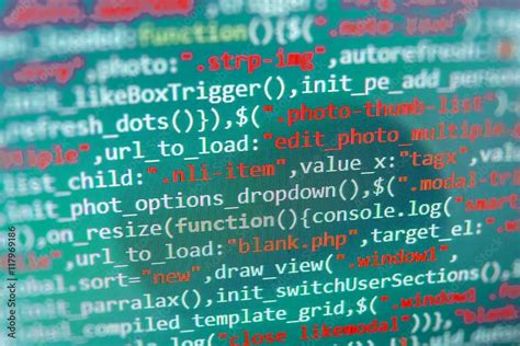 programming code typing monitor closeup of function source code new technology revolution php