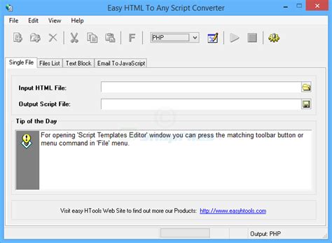 Easy Html To Any Script Converter Screenshot And Download At