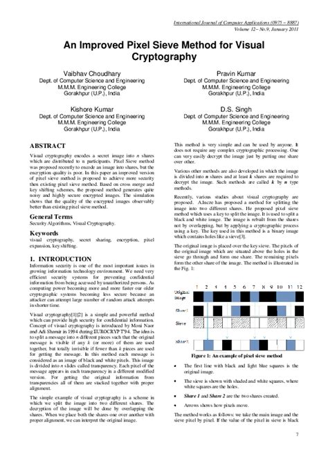 pdf an improved pixel sieve method for visual cryptography kishore kumar