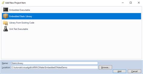creating embedded cmake projects with visualgdb visualgdb tutorials