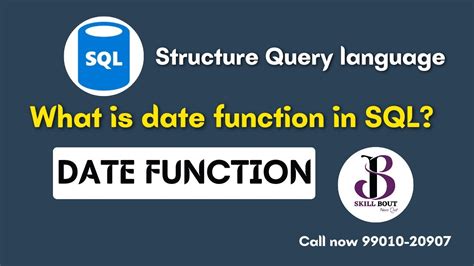 sql date function sql exercises structure query language skillbout youtube