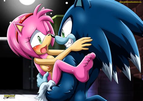 Rule 34 Amy Rose Anthro Blue Arms Blush Color Female Fur Furry Furry Only Green Eyes Hedgehog
