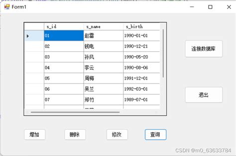 c 连接mysql，用datagridview控件显示数据，实现基本的crud c datagridview连接mysql数据库 csdn博客