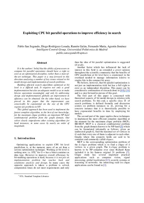 pdf exploiting cpu bit parallel operations to improve efficiency in search diego rodríguez