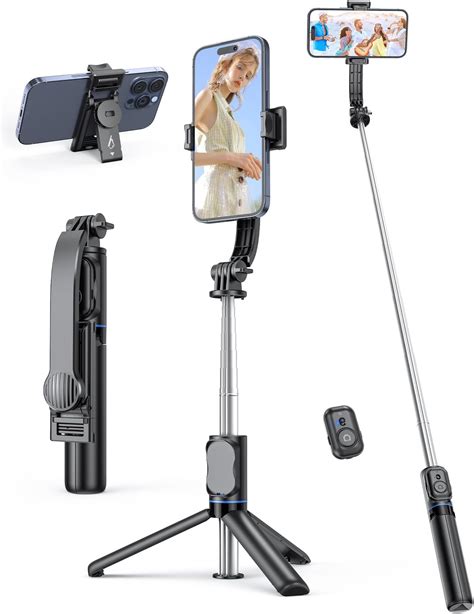 Selfie Stick Mit Abnehmbarer Handyhalterung106 Cm Ausziehbares Handy Stativ Mit Fernbedienung