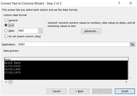 Excel Text Import Wizard Column Data Format Defoldial