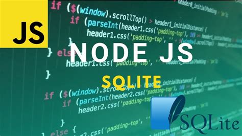 node js sqlite crash course youtube