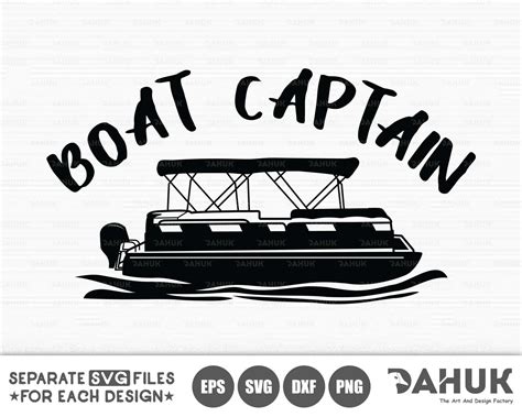 Boat Captain Pontoon Boat Svg Boat Svg Lake Svg Vector Etsy