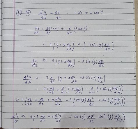 [solved] differential equation trigonometric derivative example example course hero