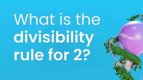 what is the divisibility rule for 2
