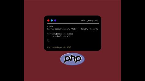 PHP Arrays Iterate An Array In PHP YouTube