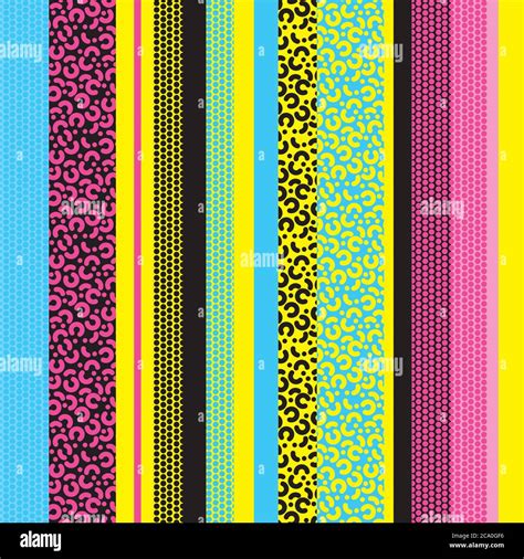 Colorful Vivid Cool Stripes Seamless Pattern For Background Fabric