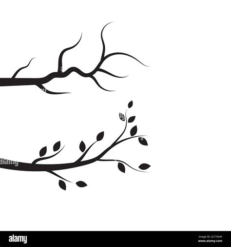 Tree Branch Vector Illustration Design Template Stock Vector Image