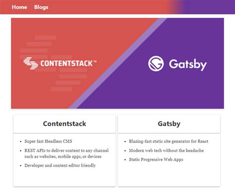 GitHub Contentstack Gatsby Contentstack Demo Gatsby Demo Using