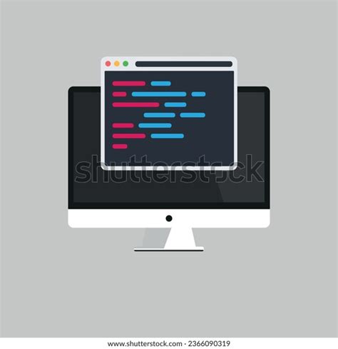 Software Development Programming Coding Code Editor Stock Vector