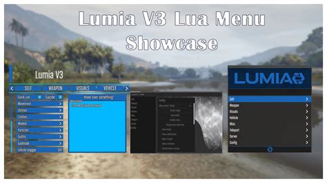fivem lumia lua mod menu showcase undetected youtube
