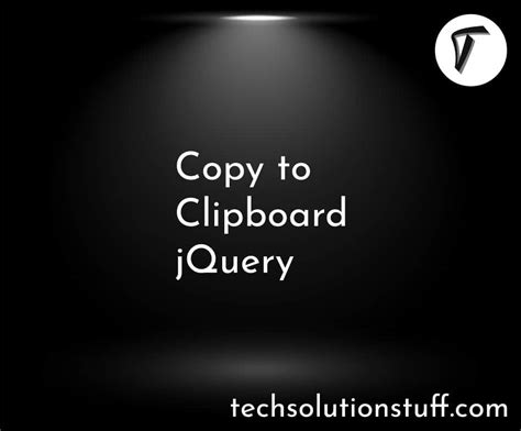 Copy To Clipboard JQuery Example