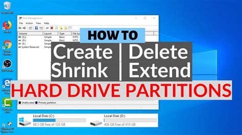 How To Create Delete Extend Shrink Hard Drive Partitions In Windows 10