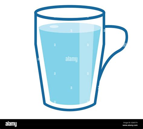 A Vector Cartoon Illustration Of A Glass Of Waterdrink Symbol For Website Design Logo App