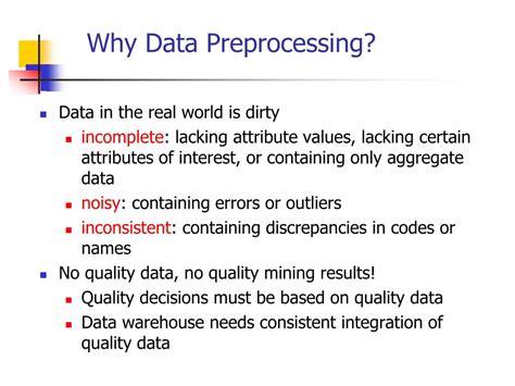 ppt unit ii data preprocessing powerpoint presentation free download id 4565781