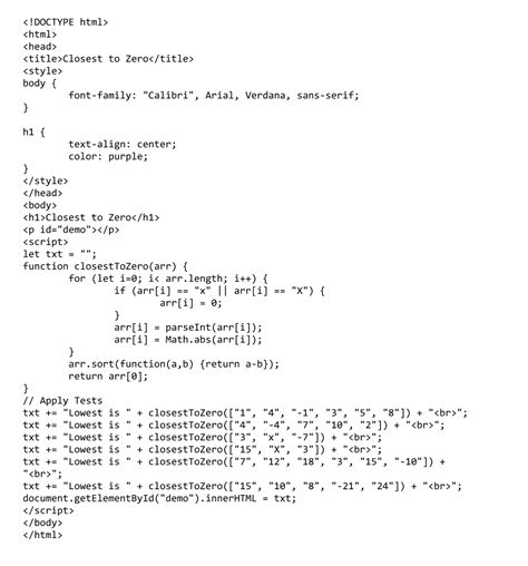 internal javascript code for finding a number closest to zero negative sign removed e g 5