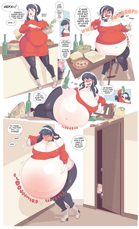 Rule 34 2022 2girls Anya Forger Artist Name Belly Button Belly Expansion Belly Overhang Black