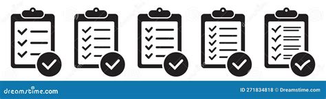 Clipboard With Check Mark Icon Isolated On Background Checklist Sign