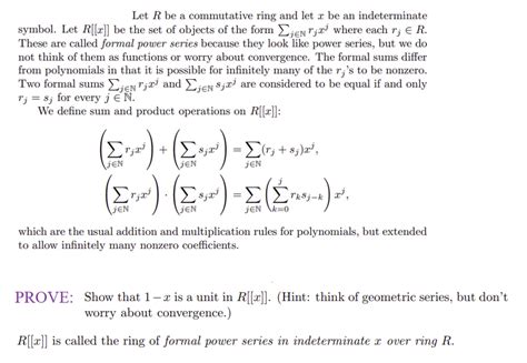 solved let r be a commutative ring and let x be an