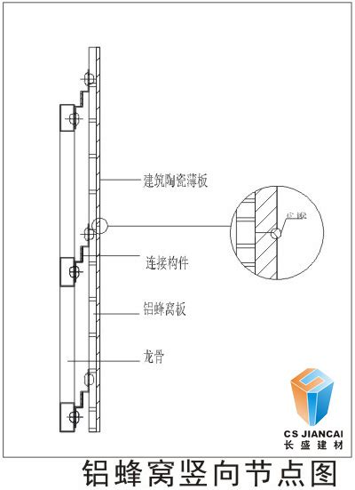 蜂窝铝板节点 勾搭 幕墙 大山谷图库