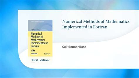numerical methods of mathematics implemented in fortran youtube