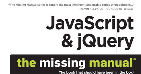science books javascript and jquery the missing manual