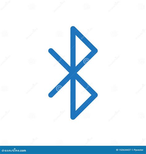 Bluetooth Icon With Shadow On A Transparent Background Vector