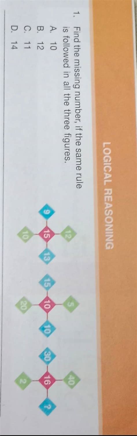 LOGICAL REASONING 1 Find The Missing Number If The Same Rule Is Followe
