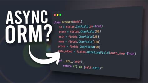tortoise orm for python projects simple and async youtube