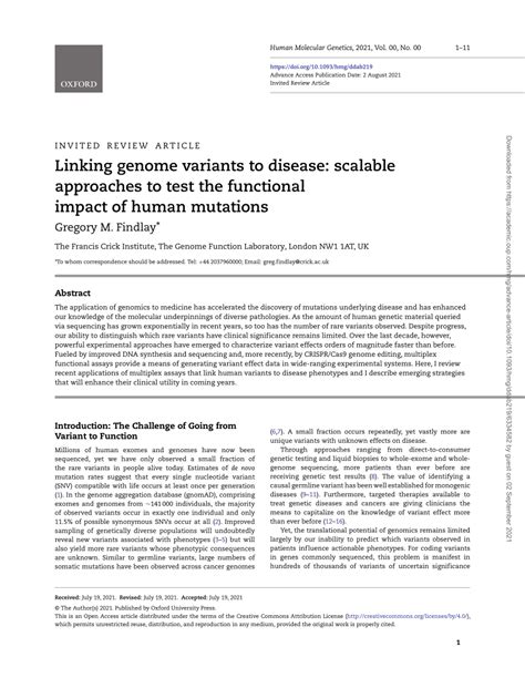 pdf linking genome variants to disease scalable approaches to test the functional impact of