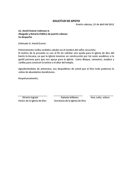 Cómo tener buenos ejemplos de un oficio para solicitar algo