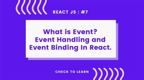 event handling in react event binding in react react js tutorial 7 youtube