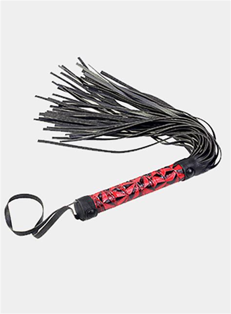 Bdsm Leather Whip Blackandred Handle New Sexy Bondage Flirting Leather Whip For Couples Slap
